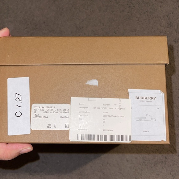 Burberry | Other | Burberry Empty Box Its A Sandal Box Shoe Box | Poshmark